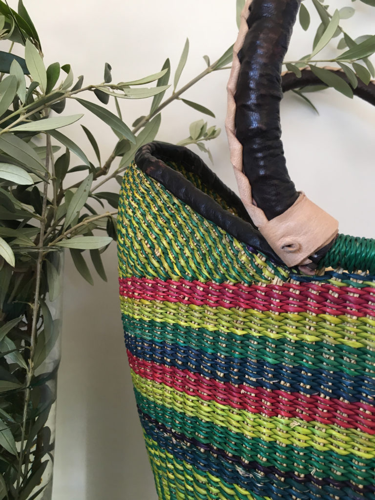 Panier coloré "Basket Bolga" GM - Boutique bohème